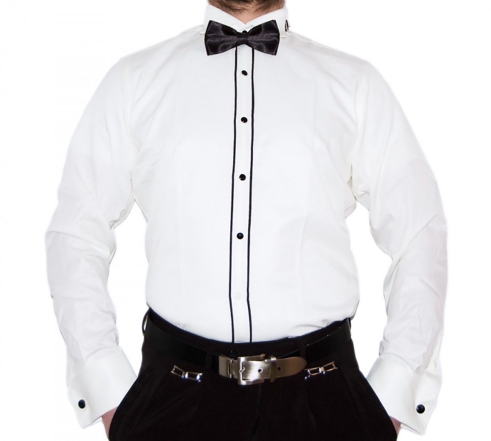 Designer Herren Smoking Hemd Business Hochzeit tailliert Slim Fit ...