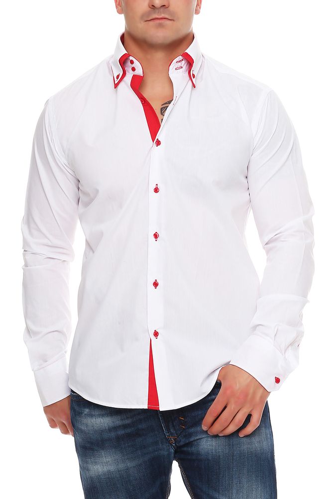 Herren Designer Hemden B-Ware Freizeit Hemd Business klassischer Kent ...