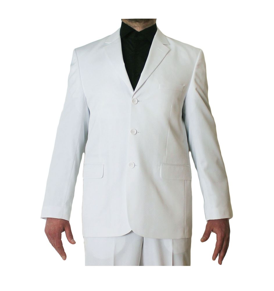 Herren Designer Anzug Weiß Sakko und Hose Herrenanzug Bundfalte ...
