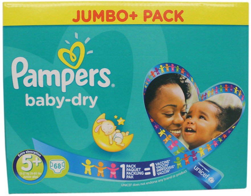 Pampers Baby Dry Junior Plus 13-27kg Größe 5 72 Stück | saymo.de ...