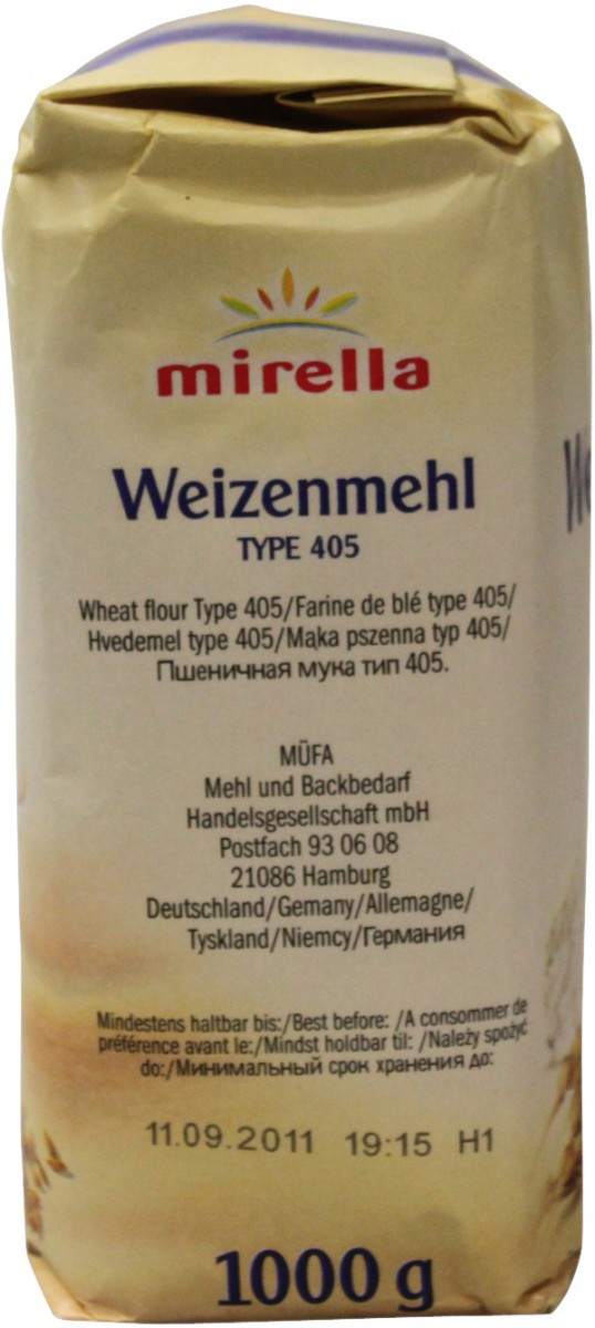 Mirella Weizenmehl Typ 405 1kg Feinkost & Lebensmittel Mehl, Backmischung