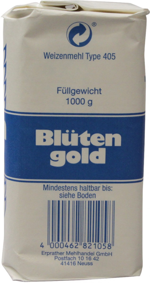 Blütengold Weizenmehl Typ 405 1kg Feinkost & Lebensmittel Mehl ...