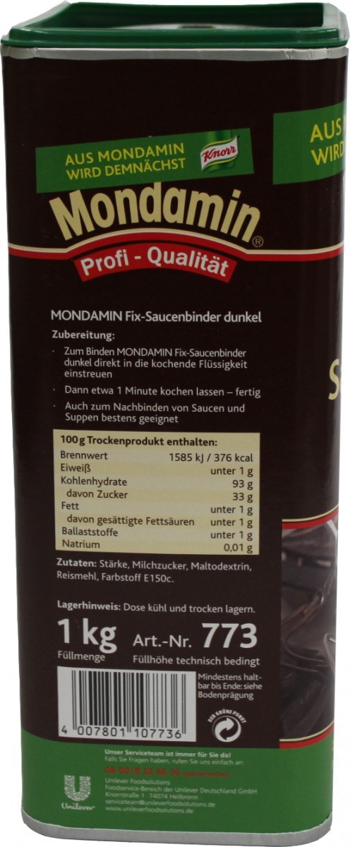 Mondamin Fix Sossenbinder dunkel 1kg Feinkost & Lebensmittel ...