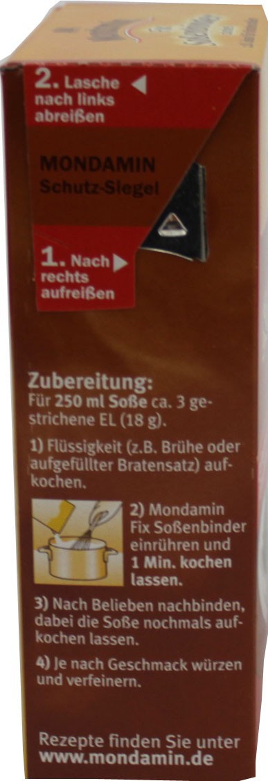 Mondamin Fix Sossen-Binder Dunkel 250g Feinkost & Lebensmittel ...