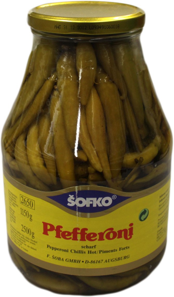 Sofko Pfefferoni scharf 1,15kg | saymo.de - Lebensmittel Online kaufen ...