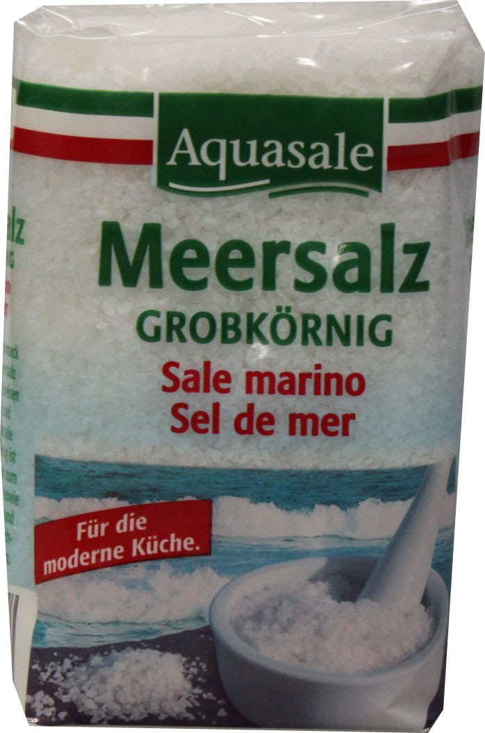 Aquaselle Meersalz grobkörnig 1kg Feinkost & Lebensmittel Salz, Zucker