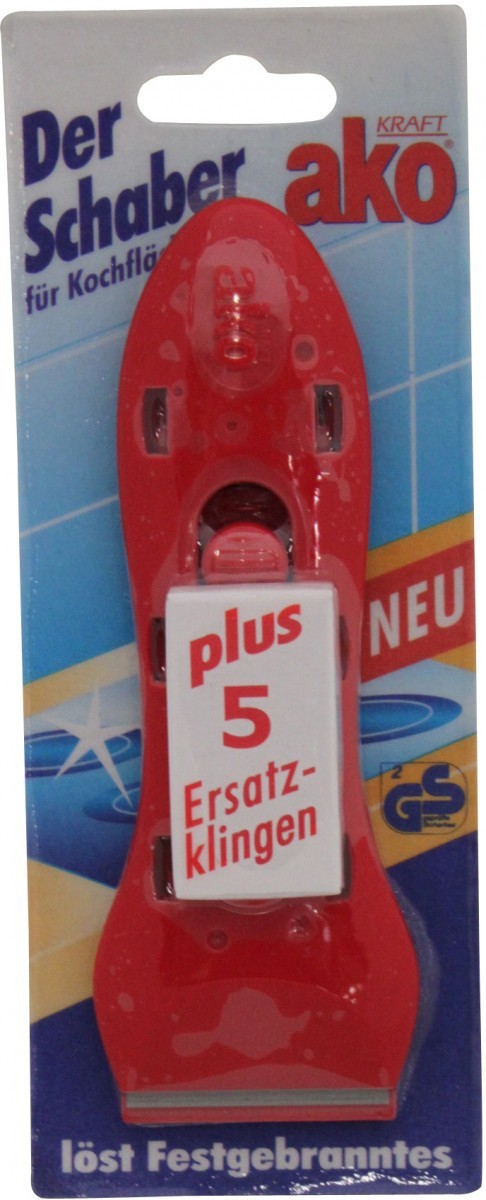 Ako Der Schaber für Kochflächen rot + 5 Ersatzklingen | saymo.de ...