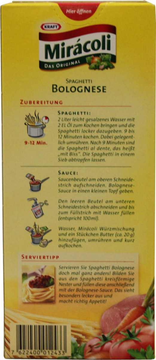 Kraft Miracoli Spaghetti mit Bolognese-Sauce 465g Feinkost ...