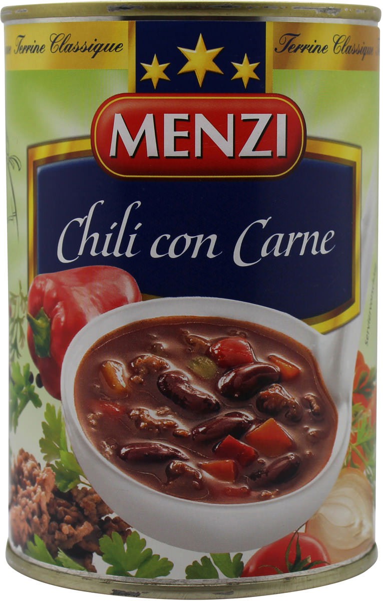 Menzi Chili con Carne 400g | saymo.de - Lebensmittel Online kaufen Ihr ...