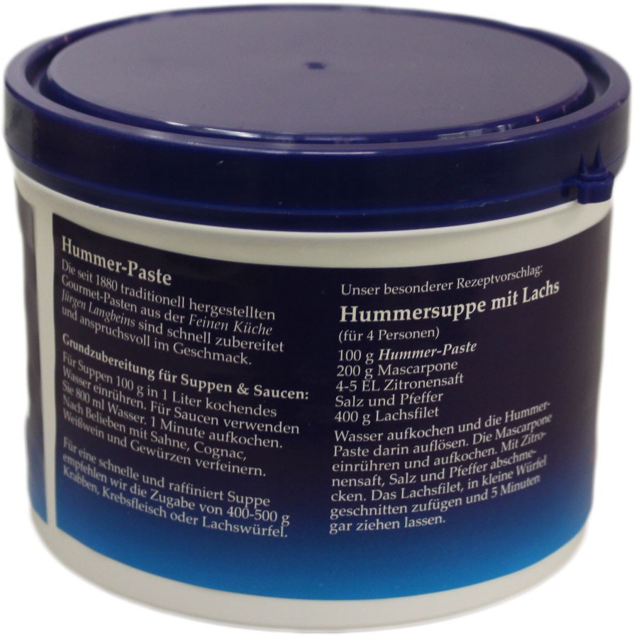 Jürgen Langbein Hummer-Paste 500g Feinkost & Lebensmittel Suppen ...