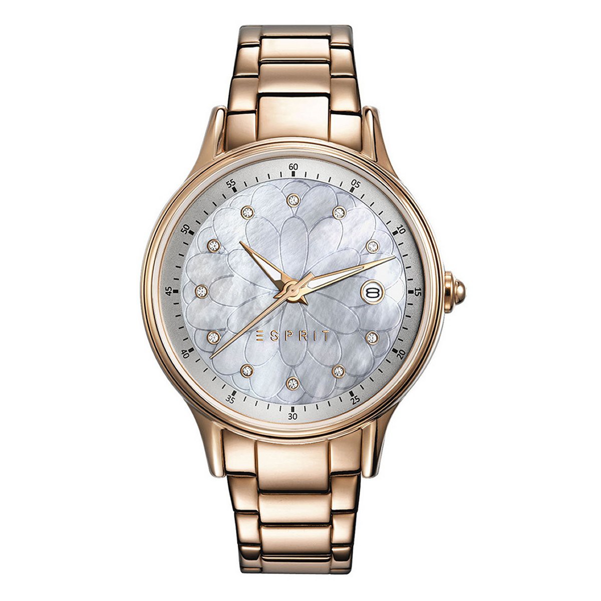 Esprit Damen Uhr Armbanduhr Jane Rosé Edelstahl ES108622003