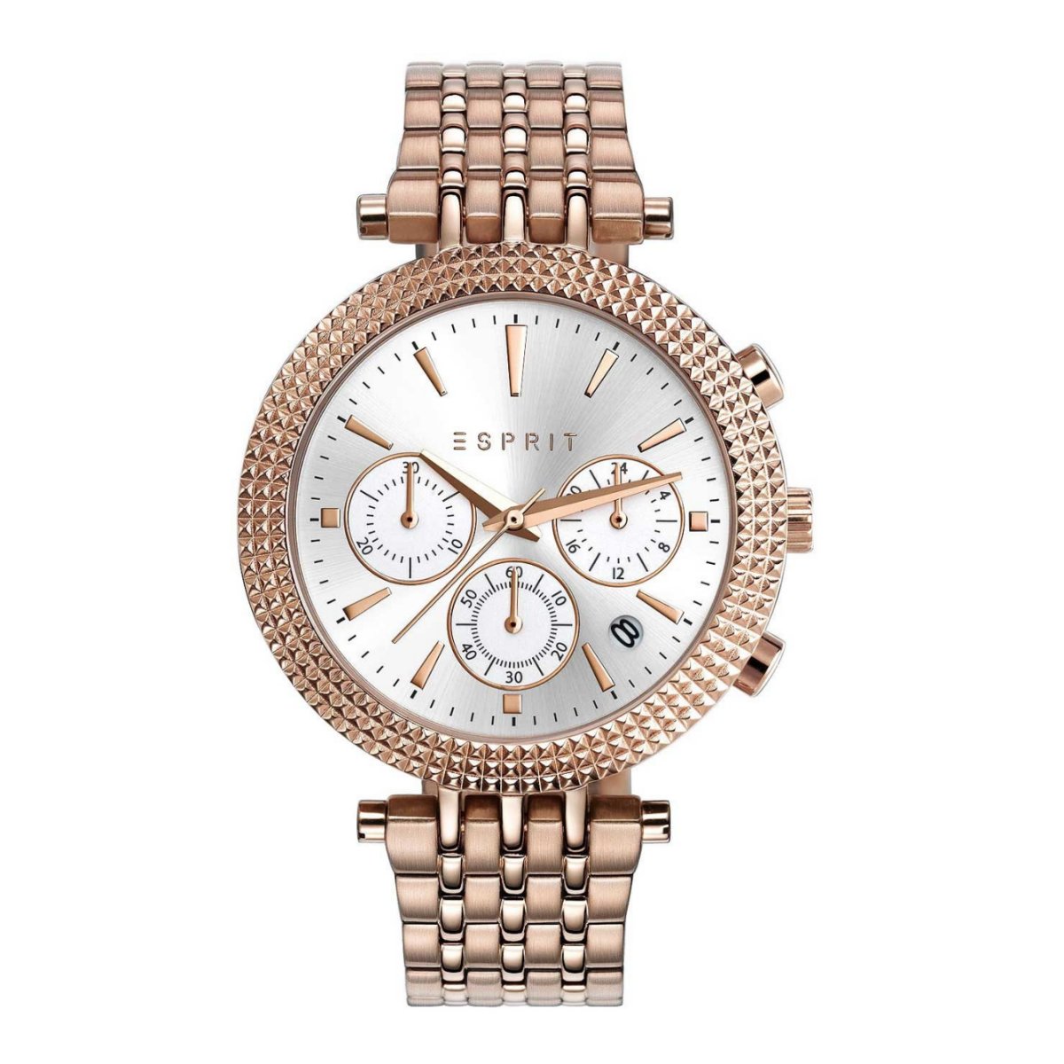 Esprit Damen Uhr Armbanduhr Edelstahl Rosé ES108742002