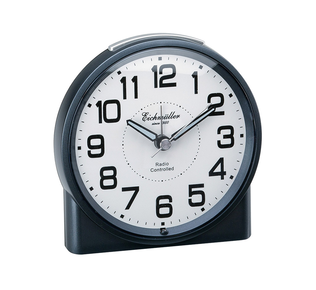 Reisewecker | Funkwecker mit Alarmfunktion und Beleuchtung grau ...