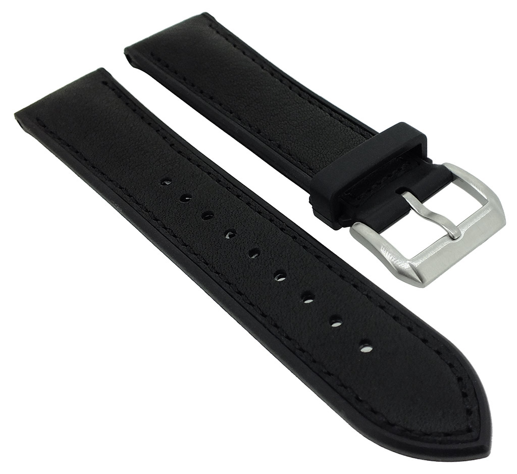 Herzog 3M Scotchg.- Rubber > Uhrenarmband 22mm schwarz > Materialmix ...