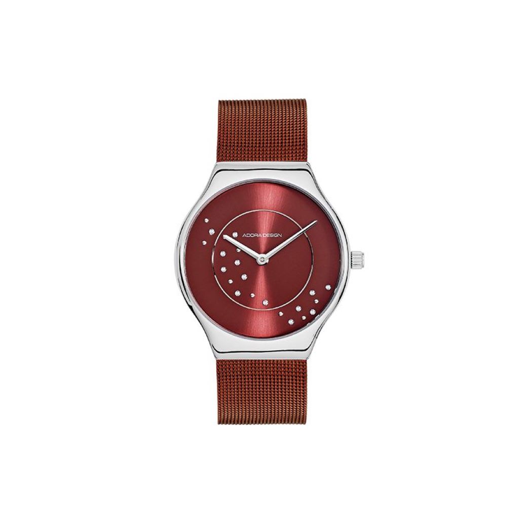 Adora Design Damenuhr Ø 34mm Edelstahl bicolor Milanaise analog ...