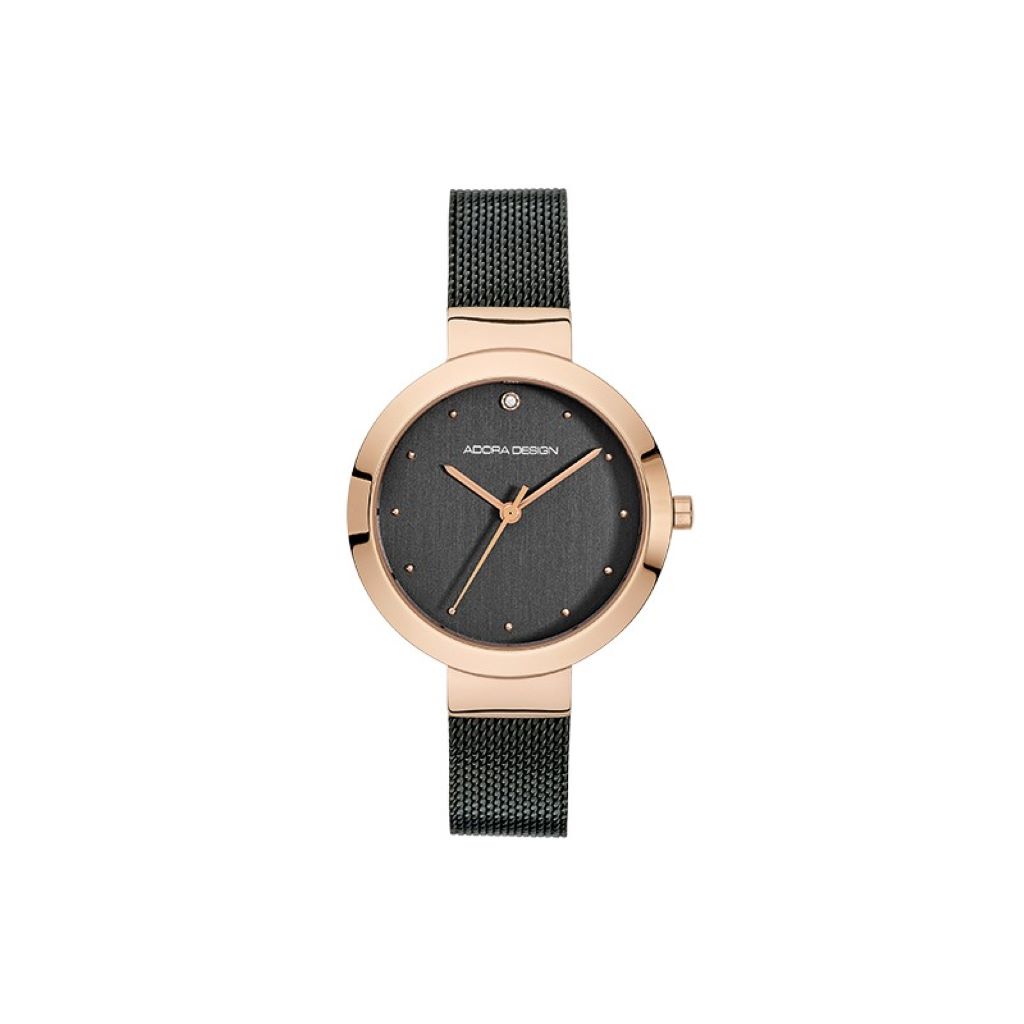 Adora Design Damenuhr Ø 32mm Edelstahl rosegoldfarben analog Quarzwerk ...