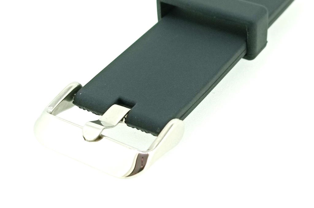 Minott > Uhrenarmband Silikon schwarz weich glatt > gleichlaufend ...