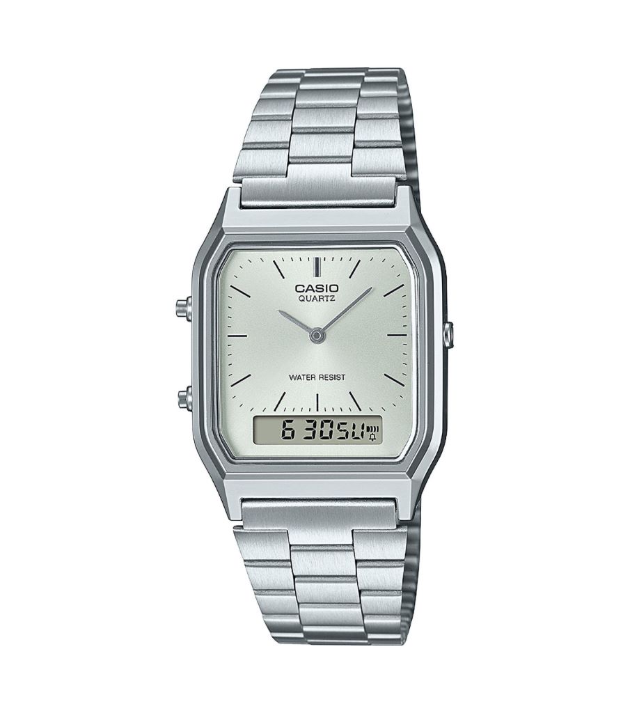 Casio Vintage Armbanduhr silberfarben digital/analog AQ-230A-7AMQYES | Minott Center