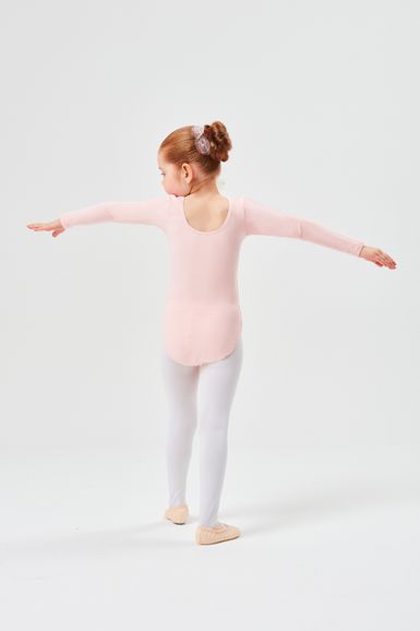 Long-sleeved ballet leotard "Lilly", ballet pink