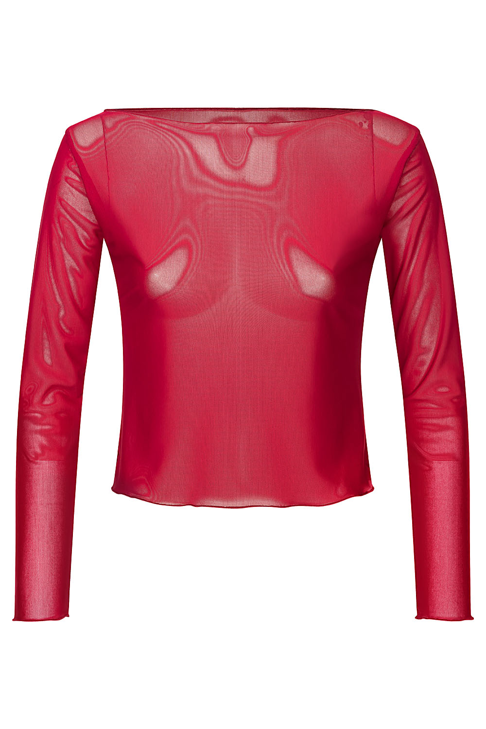 Damen transparentes Langarm Netz Tanz Top Maite