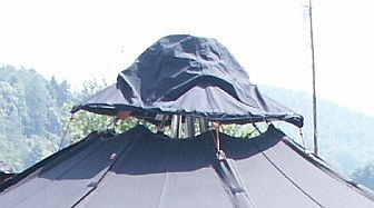 Jurten-Abdeckhaube(8er) mit Fiberglasgestänge, schwarz | Seegler Outdoor