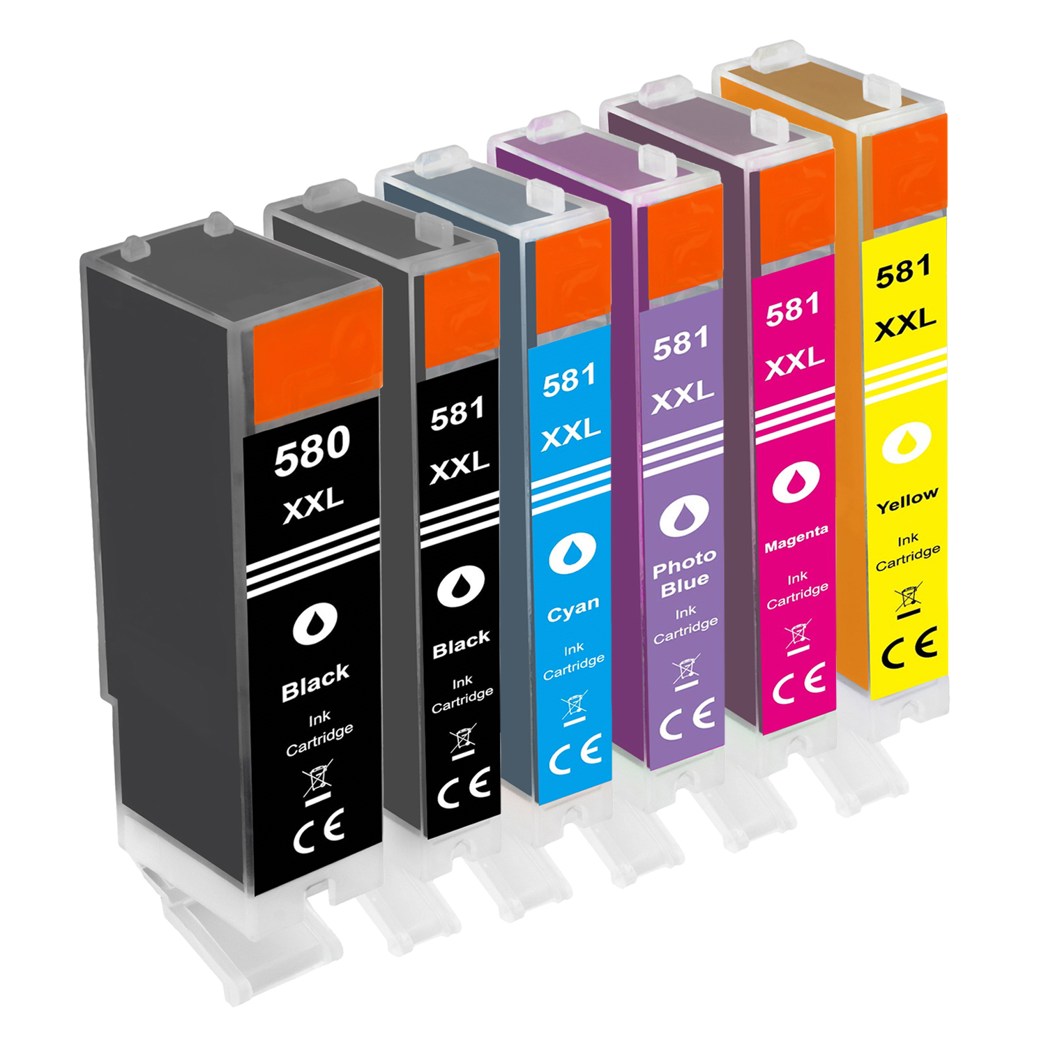 Patronen für Canon Pixma TS8150 TS8151 TS8152 TS8250 TS8251 PGI-580 CLI ...