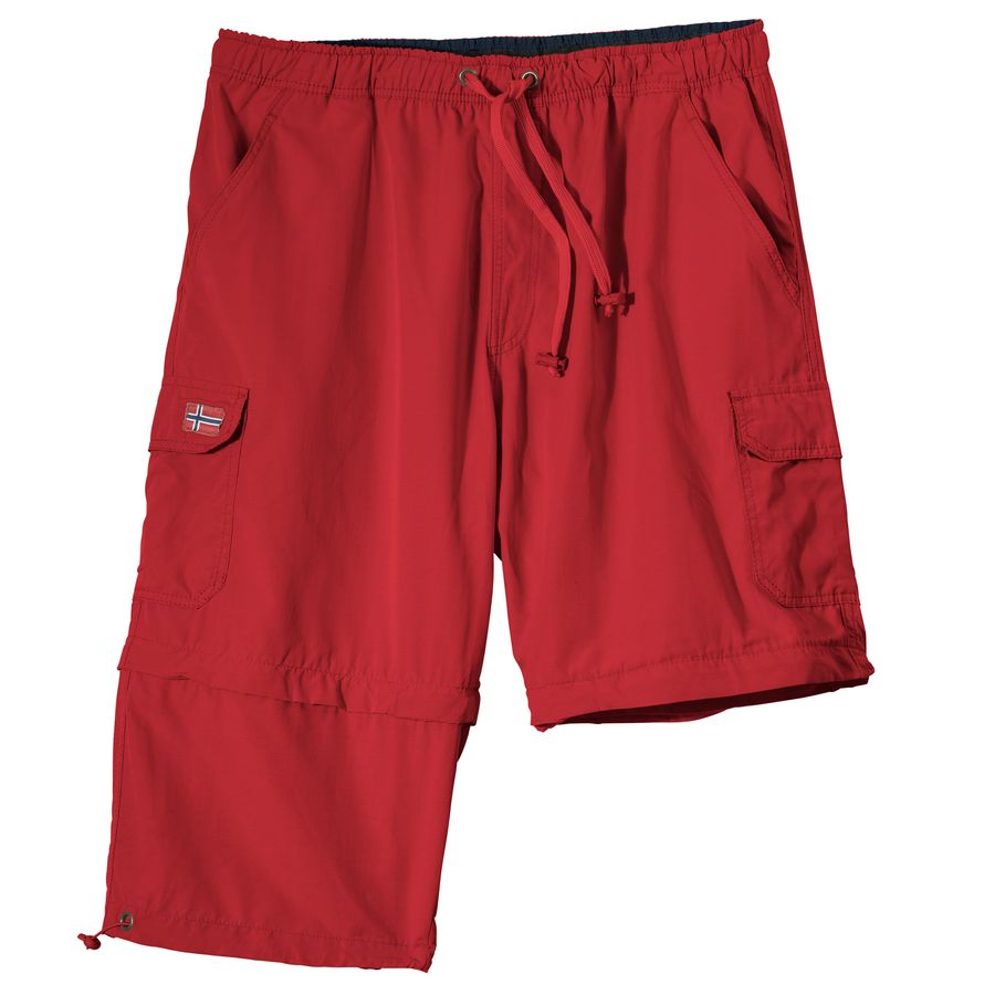 Abraxas Zipp-Off Bermuda rot Übergröße Norway | bigtex