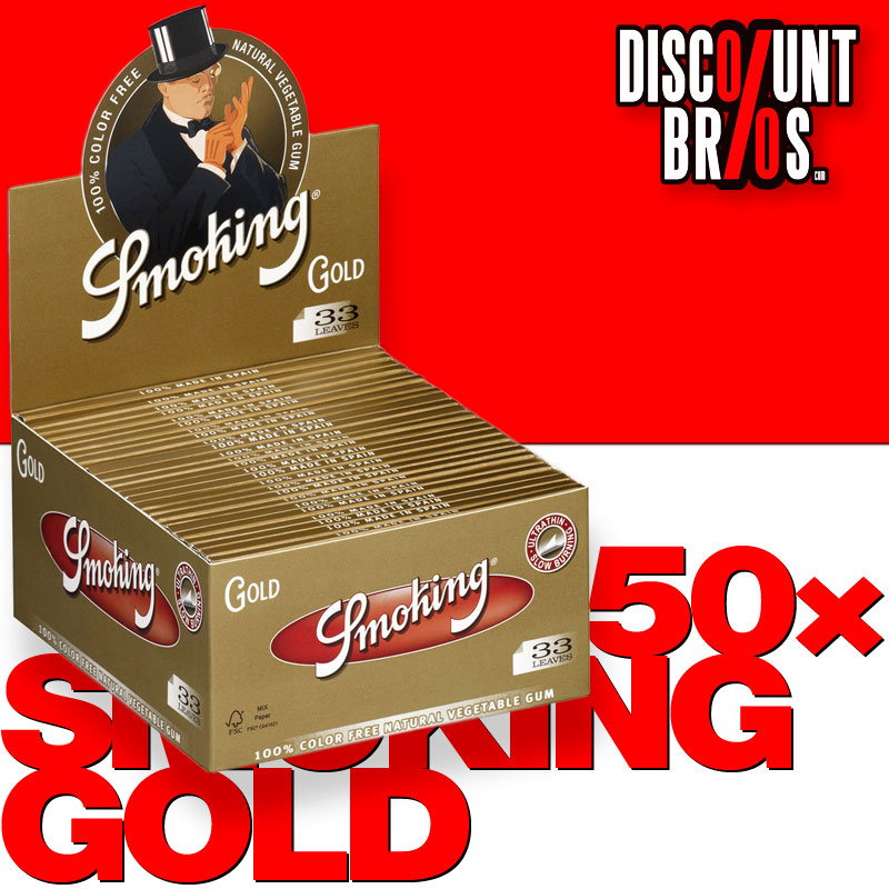 NEU 50 × SMOKING GOLD King Size Papers | Kaufen auf Ricardo