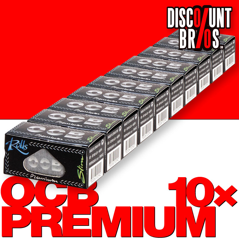 10 × OCB PREMIUM Rollen Black Slim Papers Rolle 4m Zigarettenpapier 4m× ...