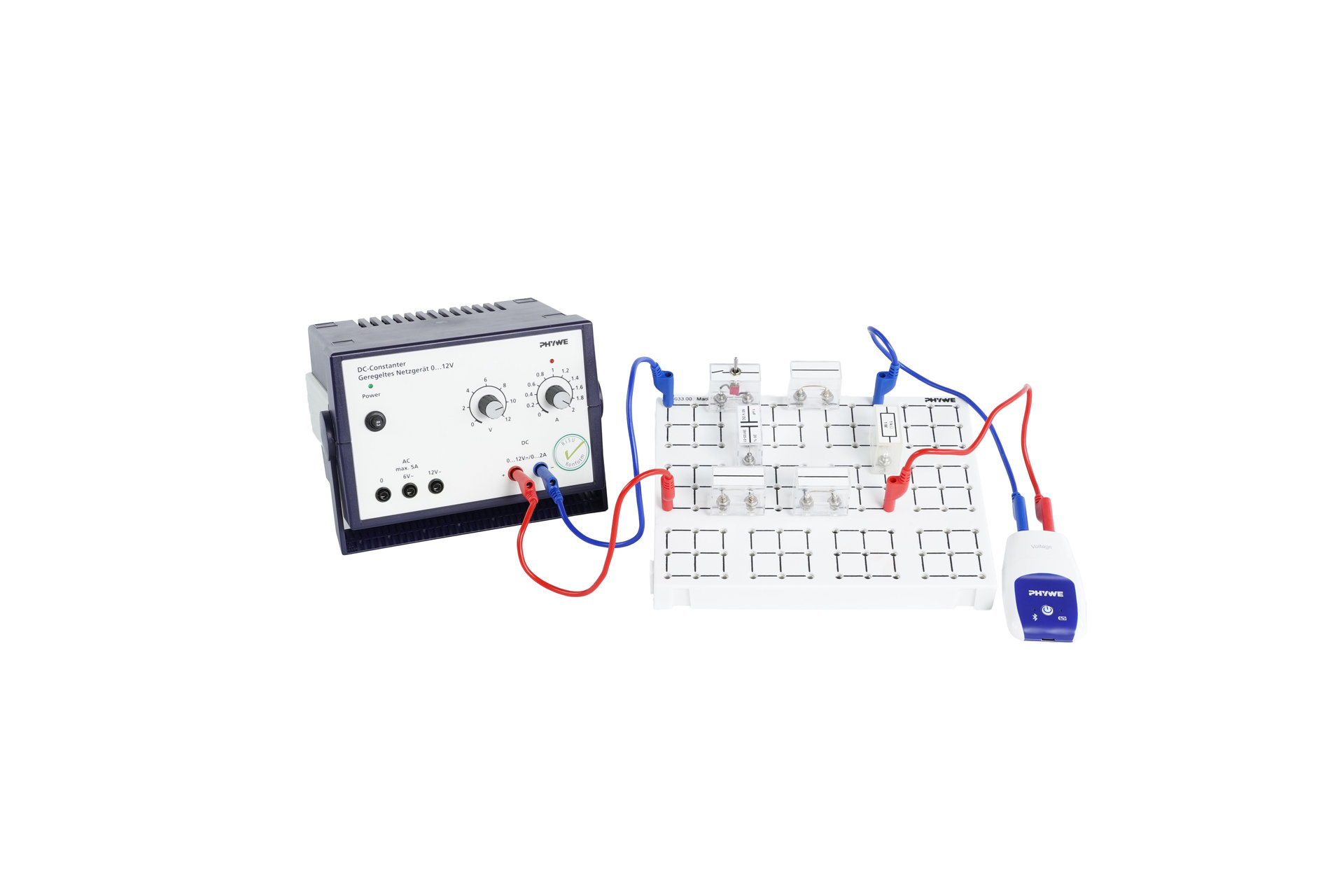 Discharging a capacitor via resistors with Cobra SMARTsense | PHYWE