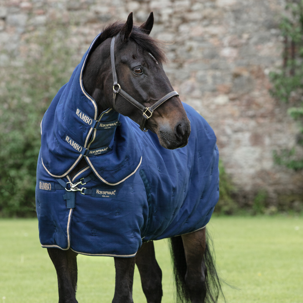 Horseware Deluxe Rambo Stable Plus 200g - Champagne/Marine | HorSeven GmbH