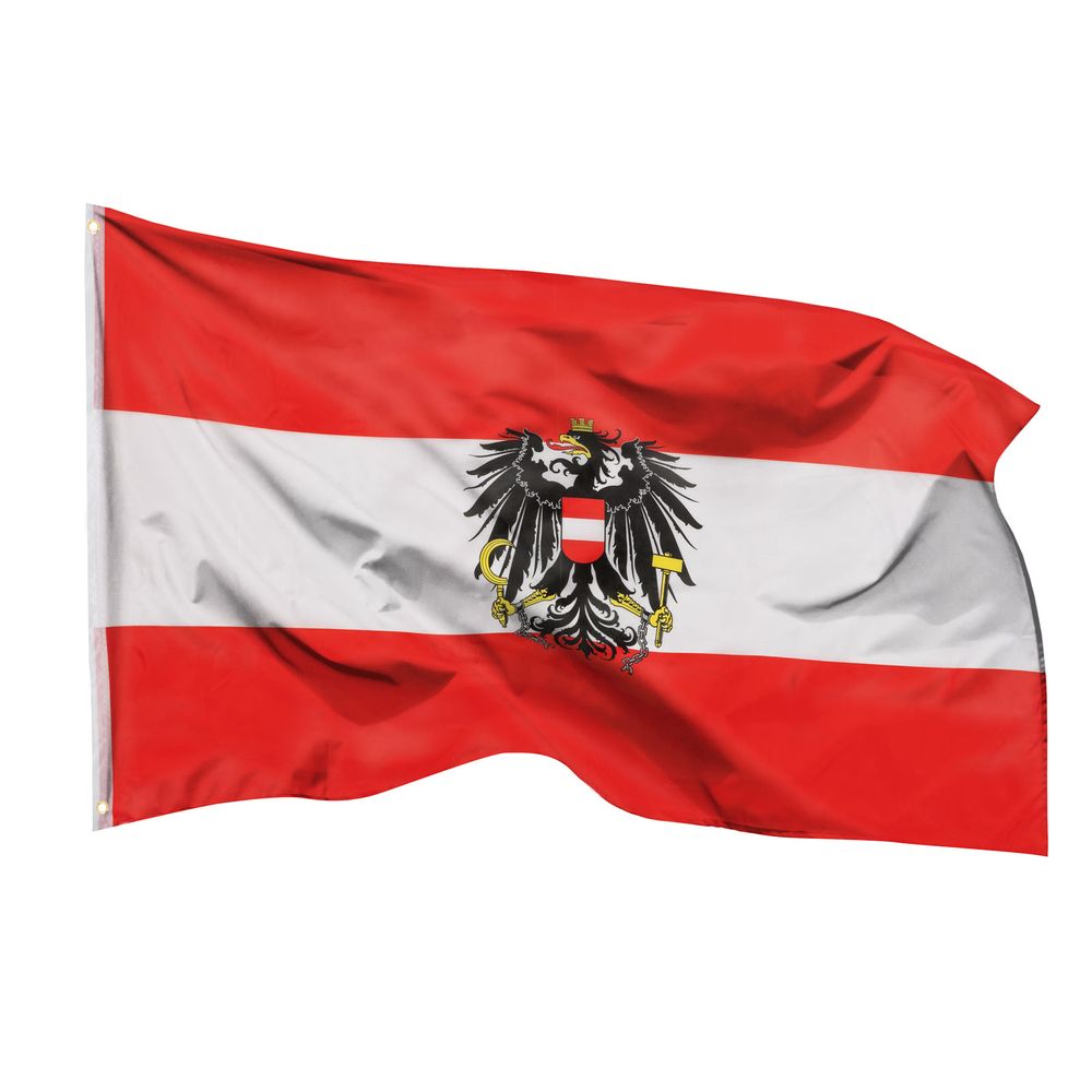 Österreich-Flagge mit Adler kaufen – Bei PHENO FLAGS | pheno-flags