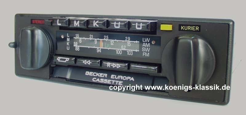 Becker Europa Cassette Vollstereo for Merc. Benz 200-300 (123) 1981-85 ...