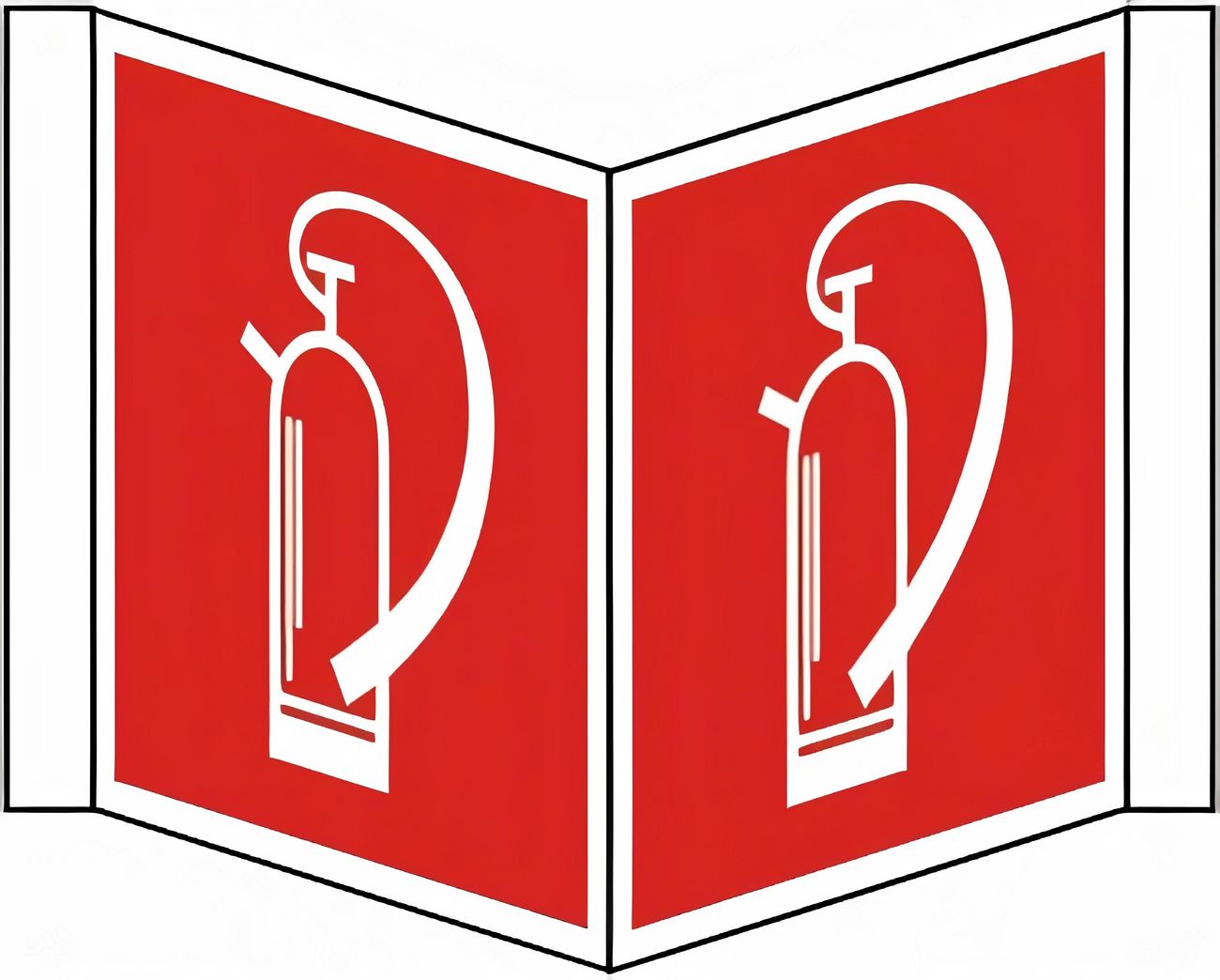 Nasenschild bedruckt mit 2 Symbolen Feuerlöscher nach BGV A8 - F 05 ...