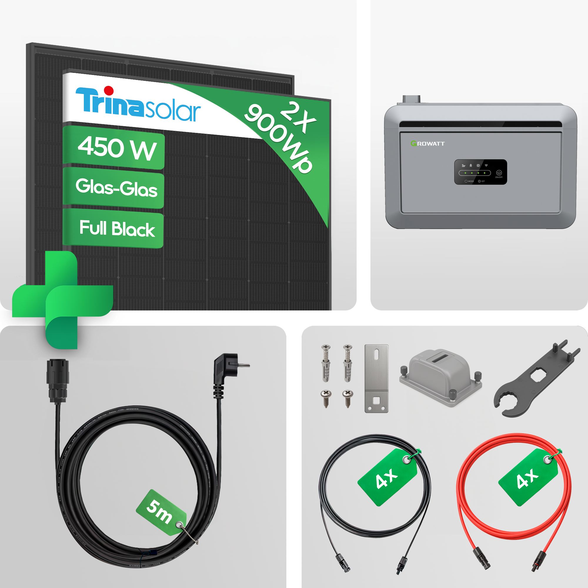 900 W Balkonkraftwerk + Speicher NEXA 2000 – Trina Full Black | AC TEC GmbH