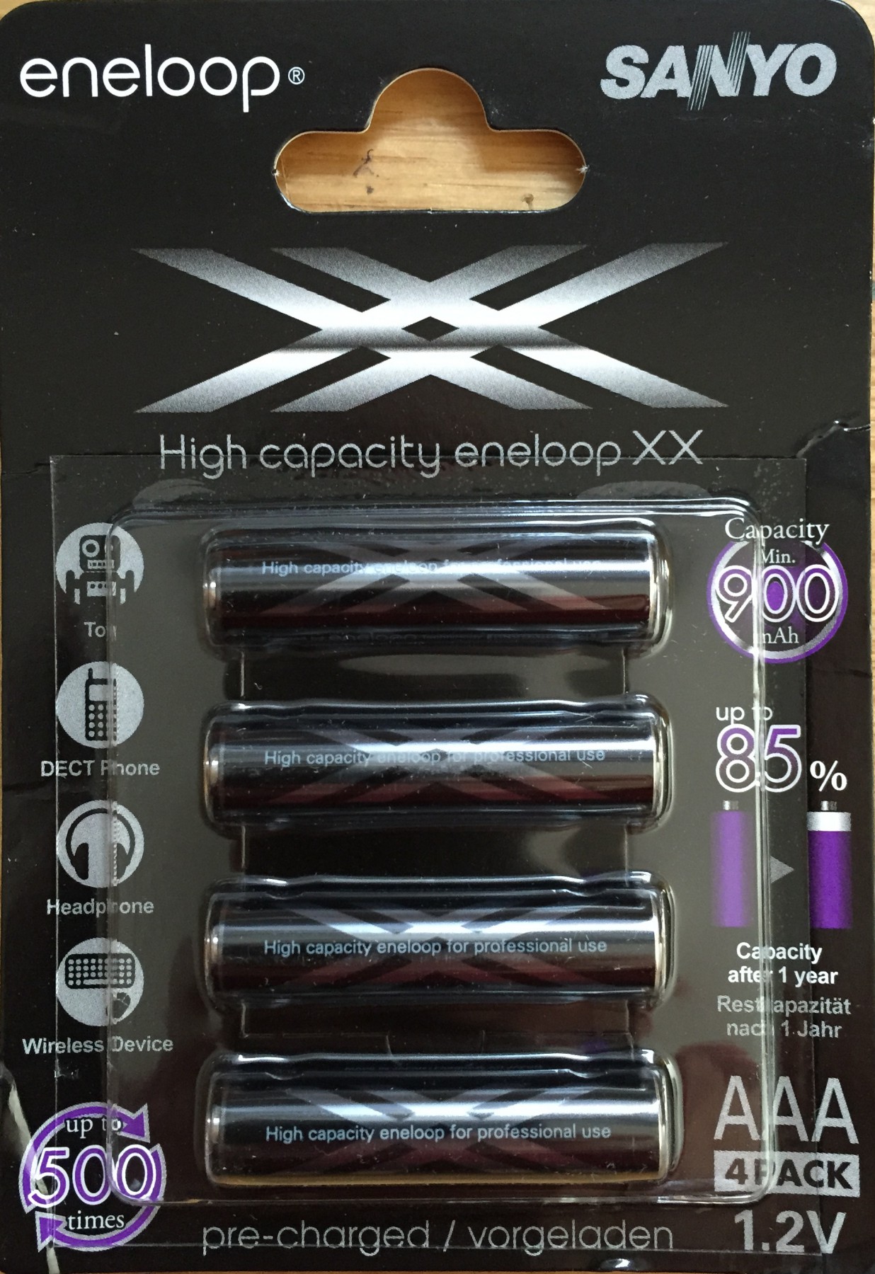 Sanyo Eneloop Pro Typ AAA HOCHLEISTUNGS AKKU Ni-MH -4 Stk. | selected ...