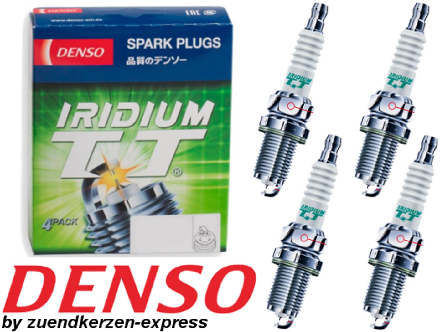 DENSO IT01 Iridium TT IK16TT 4701 Zündkerzen, 4 Stück | Zuendkerzen-Express