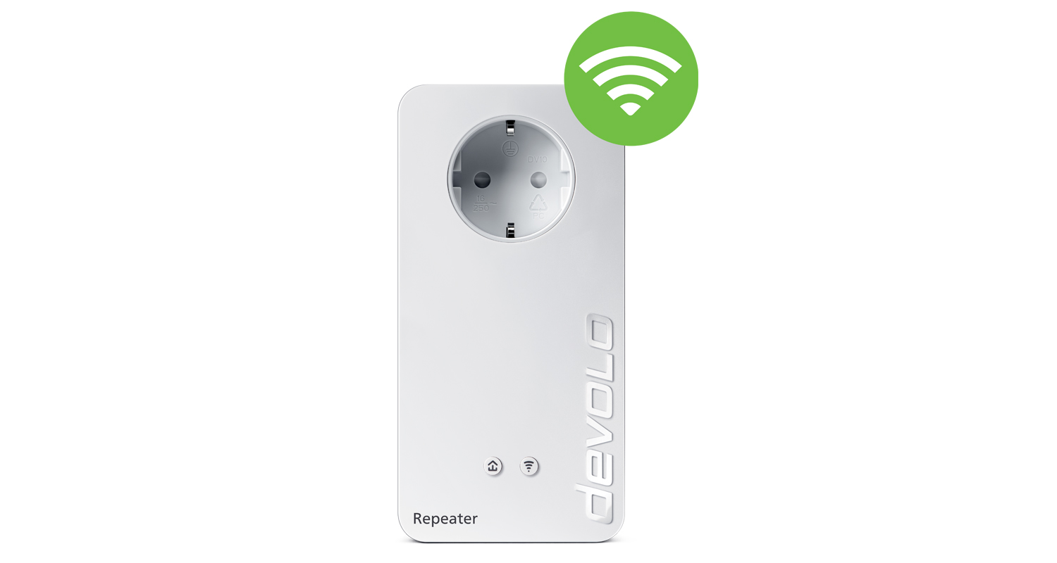 WiFi erősítő, devolo WiFi Repeater+ ac, 1200Mbps, Extender, 2x Gigabit ...