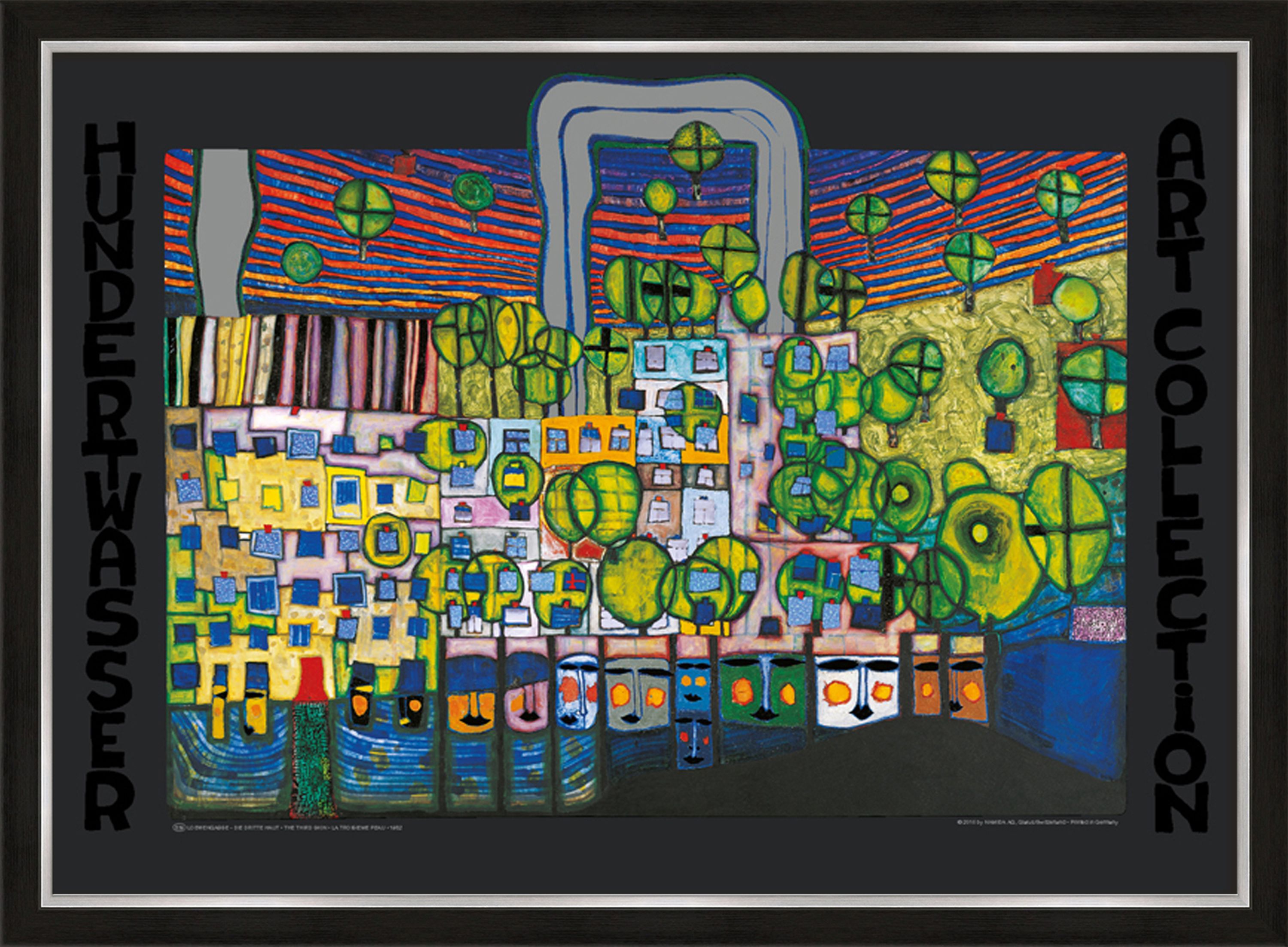 artissimo Kunstdruck gerahmt 72x53cm Bild mit Rahmen Hundertwasser ...