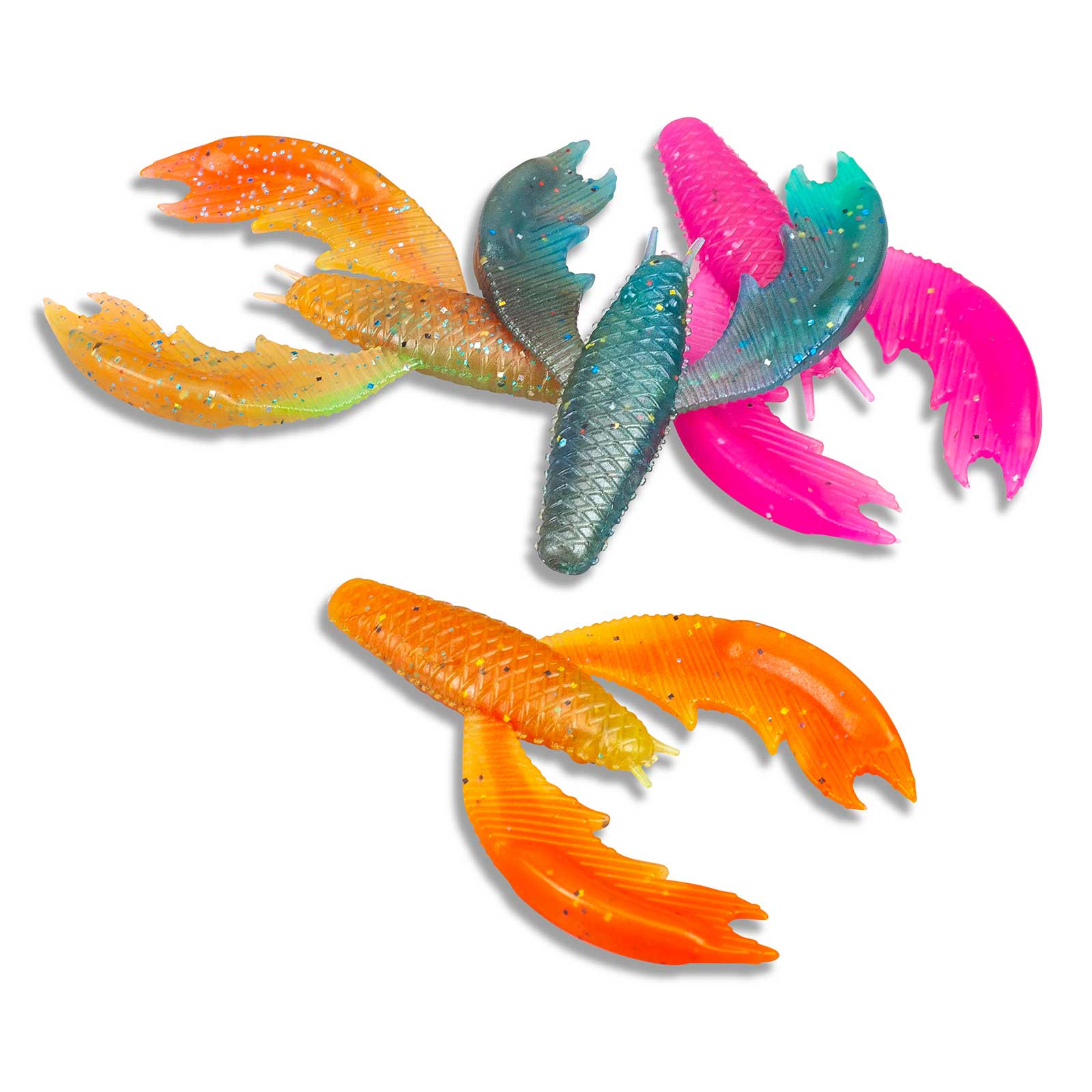 Sänger Iron Claw Moby Paddy Non Toxic Craw Wild Mix 24 Stück Gummikrebs ...