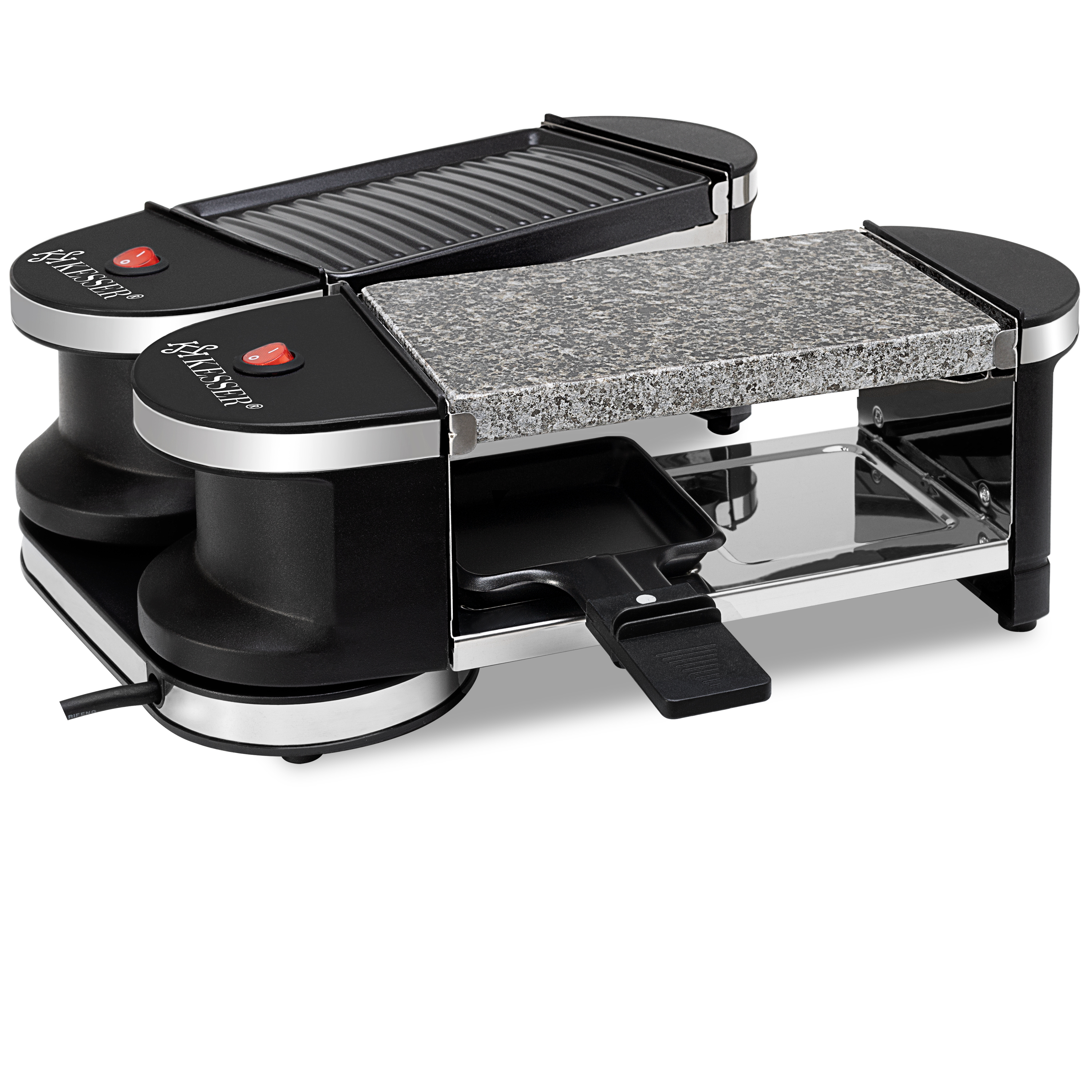 KESSER® 2in1 Raclette - Tischgrill, Grill Partygrill , für 4 Personen ...
