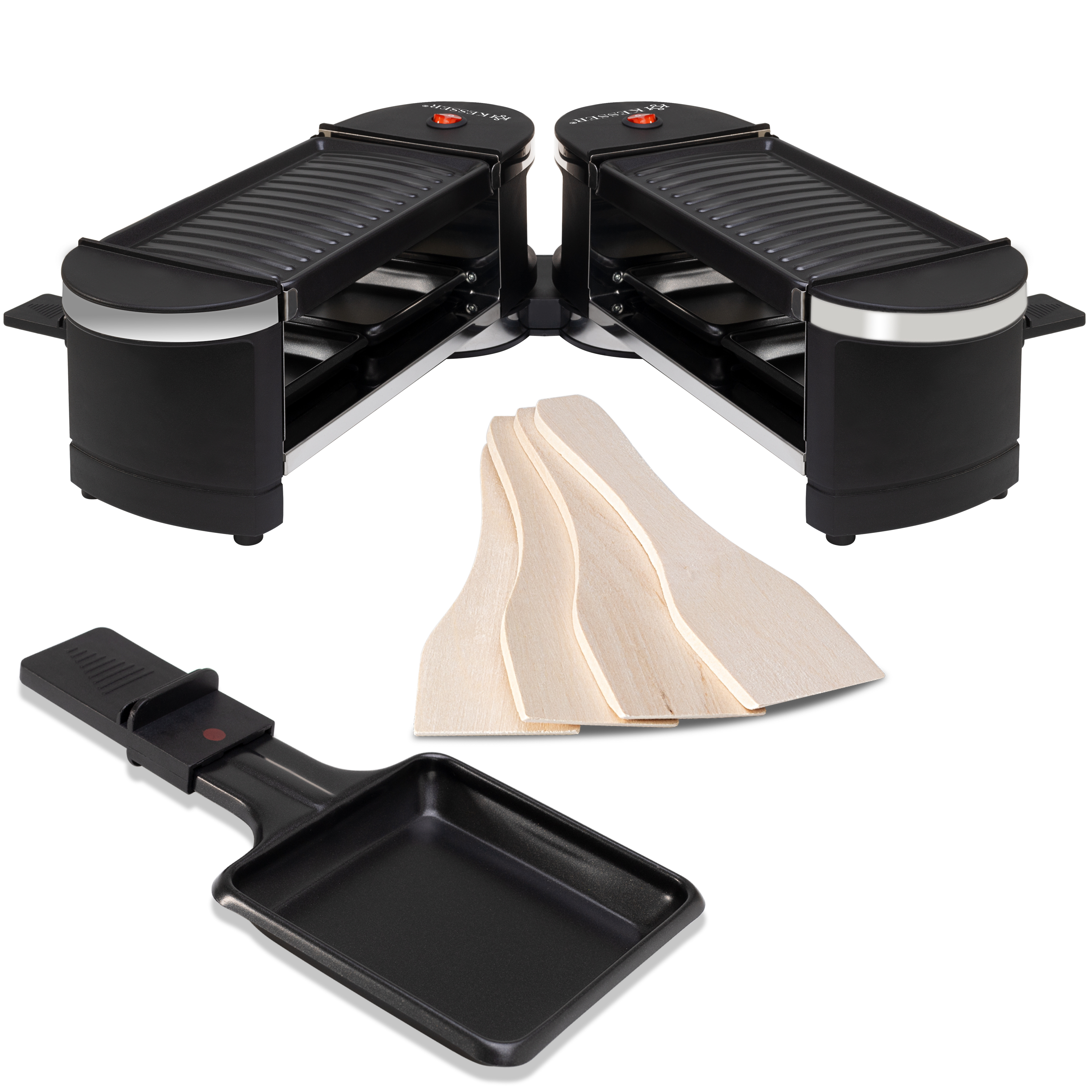 KESSER® 2in1 Raclette - Tischgrill, Grill Partygrill , für 4 Personen ...