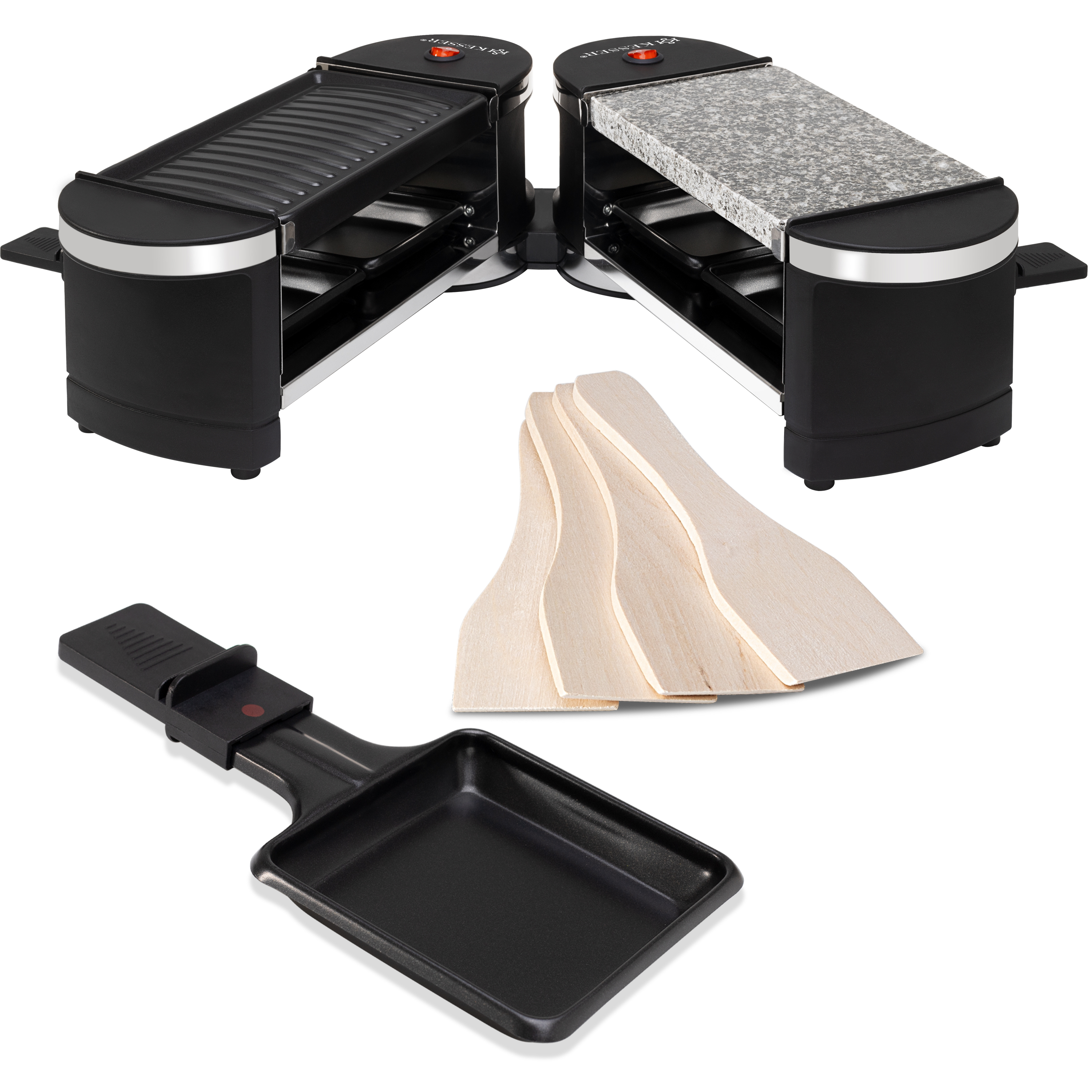 KESSER® 2in1 Raclette - Tischgrill, Grill Partygrill , für 4 Personen ...