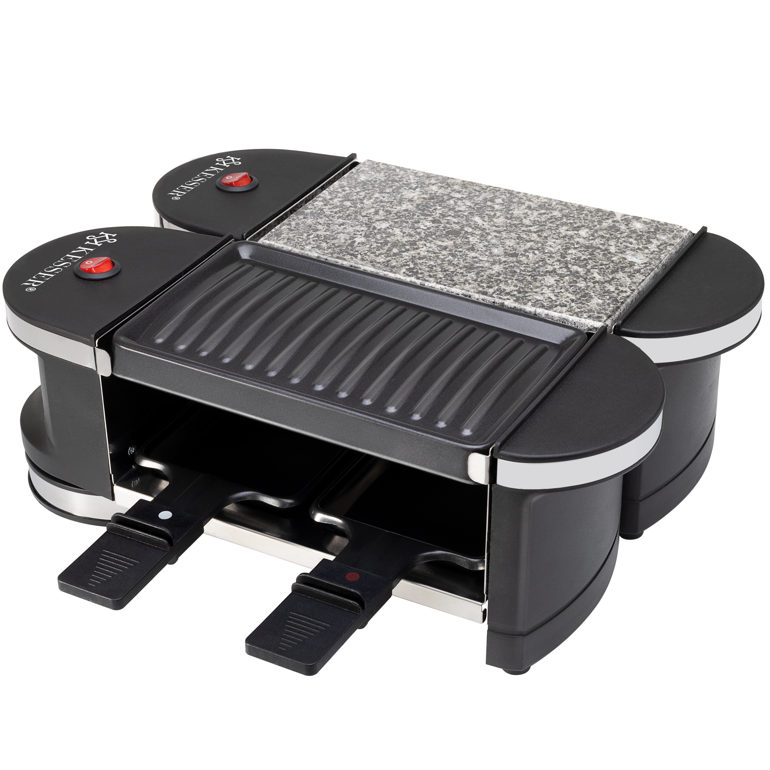 KESSER® 2in1 Raclette - Tischgrill, Grill Partygrill , für 4 Personen ...