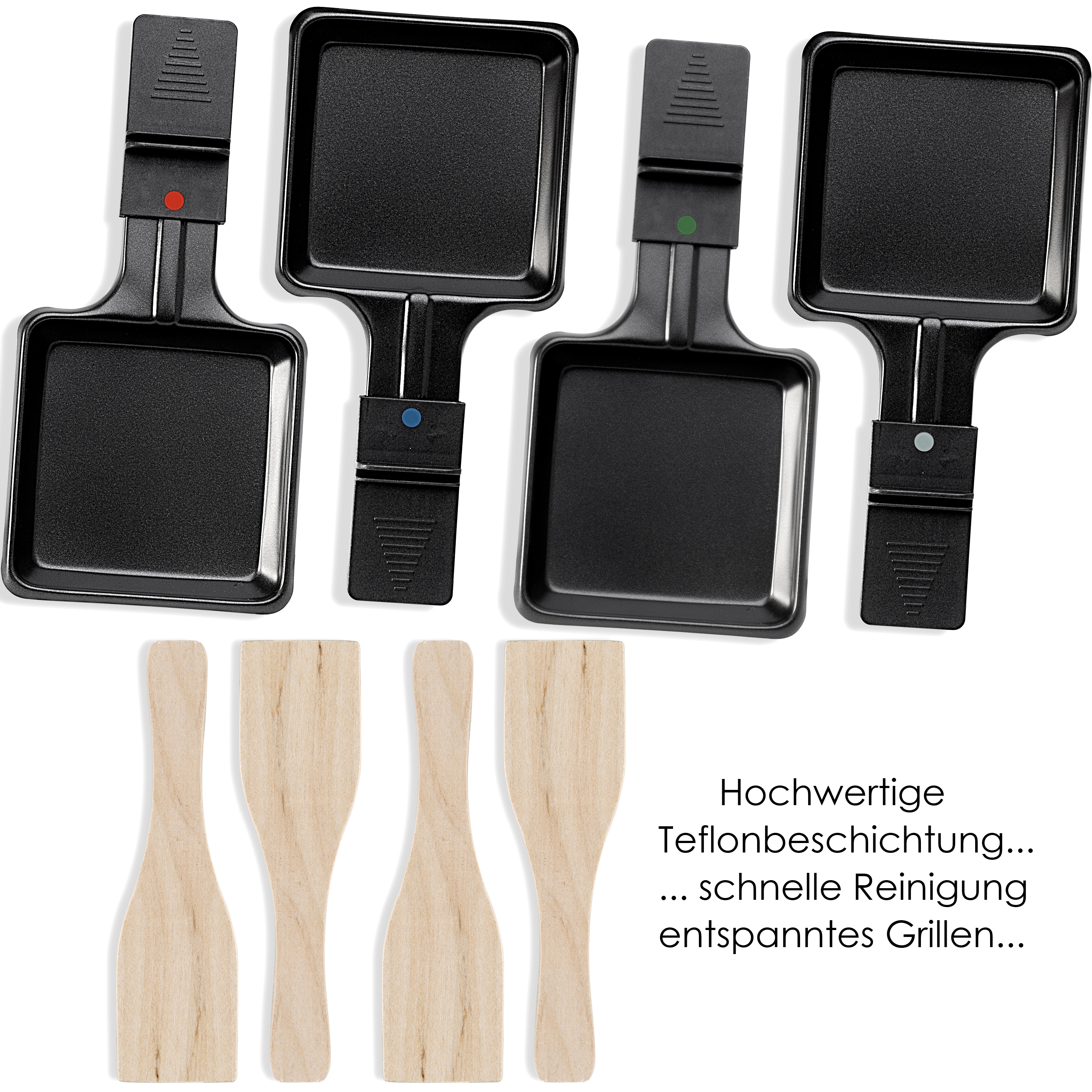 KESSER® 2in1 Raclette - Tischgrill, Grill Partygrill , für 4 Personen ...