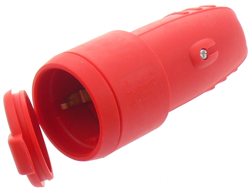 Schuko Stecker Kupplung Gummistecker Gummikupplung Schutzkontakt 3Polig 16A IP44 | eBay