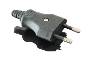 Eurostecker schwarz Flachstecker Hülse 2-polig 230 Volt Elektro Kabel