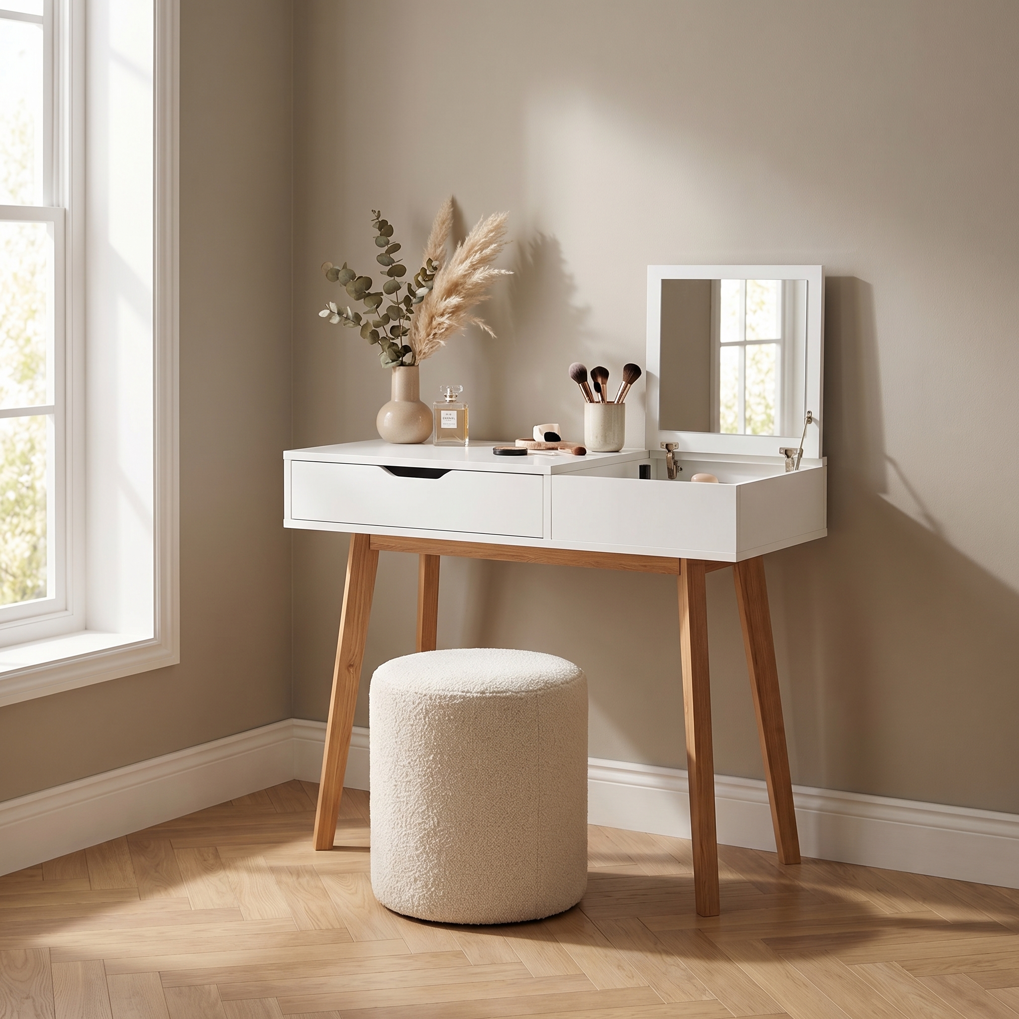 Dressing table CARLA white/brown | Online Shop Gonser - Sicher ...
