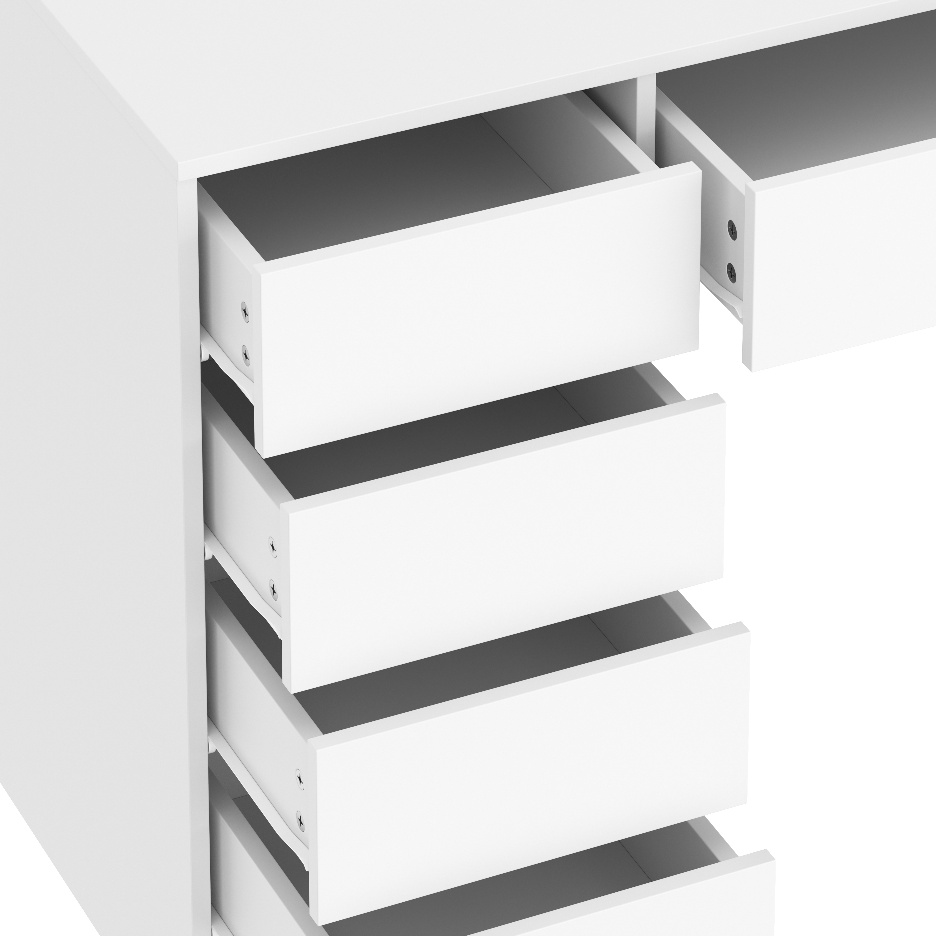 Schreibtisch RIGEL mit Schubladen 120 x 55 x 75 cm weiss | GONSER.CH