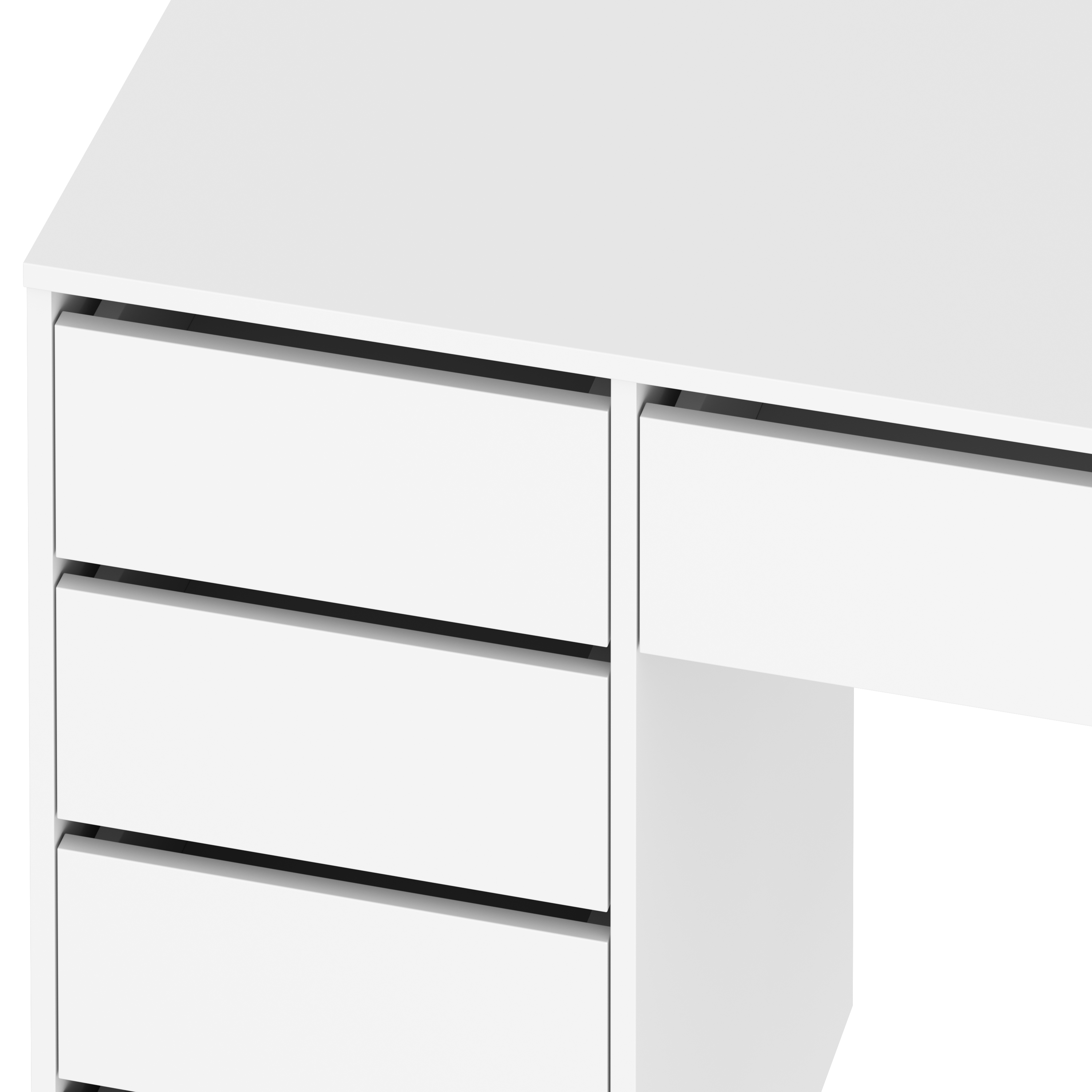 Schreibtisch RIGEL mit Schubladen 120 x 55 x 75 cm weiss | GONSER.CH